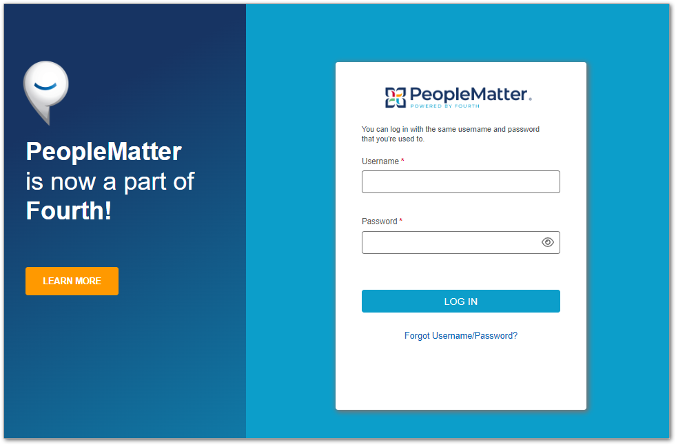 PeopleMatter: Log into PeopleMatter (forgot Username/Password ...