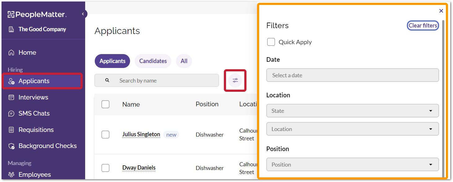 PeopleMatter: Searching for Applicants by 'Date Applied' – PeopleMatter