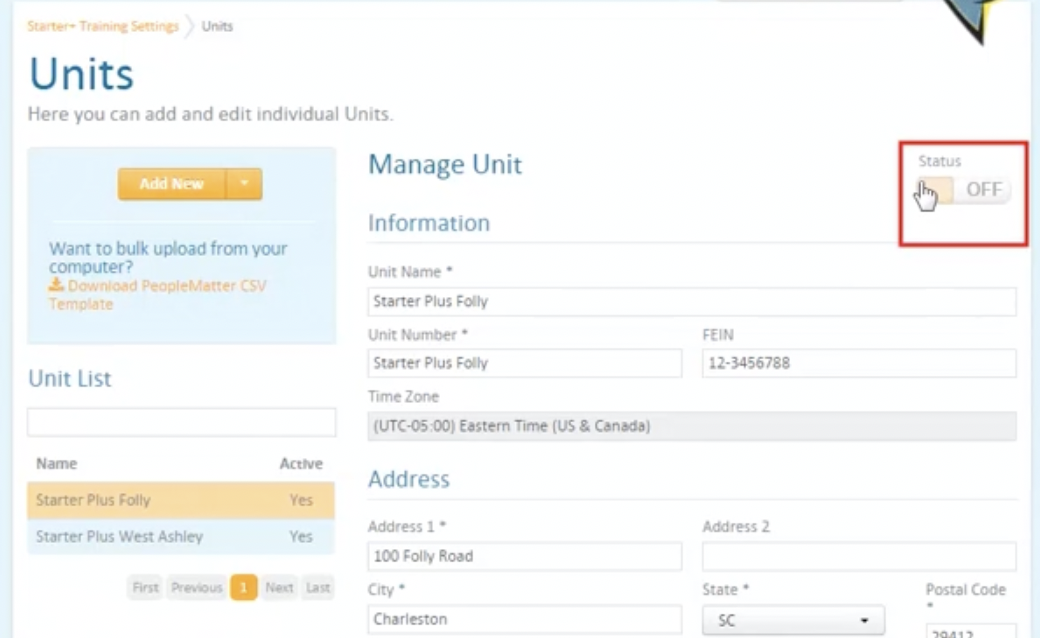 PeopleMatter: Administrators: Units: How do I Manage my Locations ...