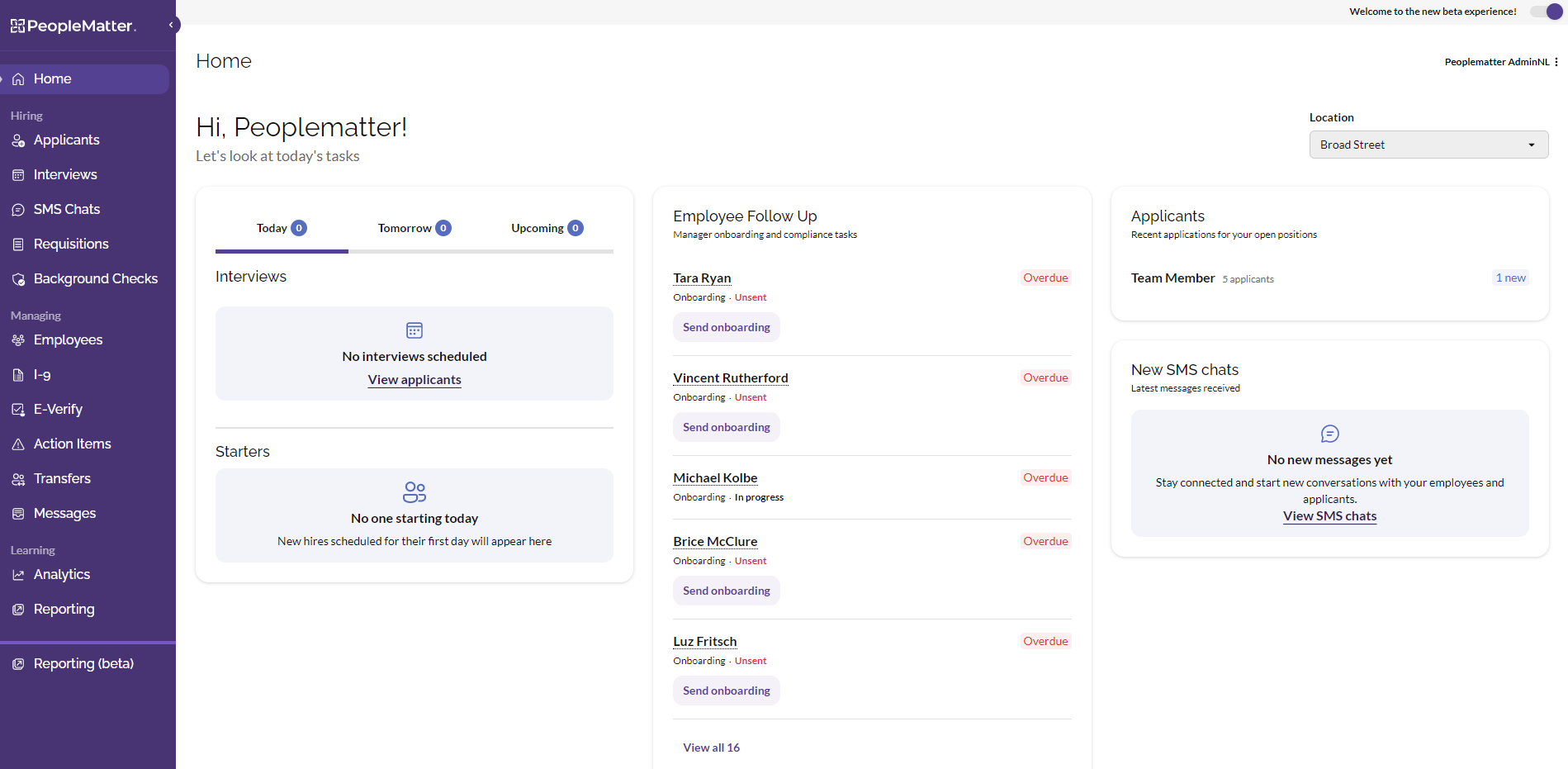 PeopleMatter: Dashboards – PeopleMatter